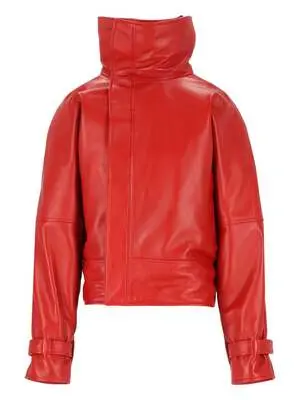 Balenciaga Big Collar Jacket - Red