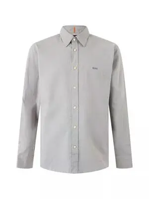 BOSS Logo-embroidered Patterned Shirt