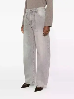 ELEH Faded Wide-leg Jeans