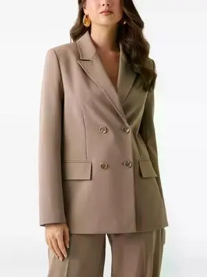 Guess Nausica Double-breasted Blazer Beige/naturals - Neutrals