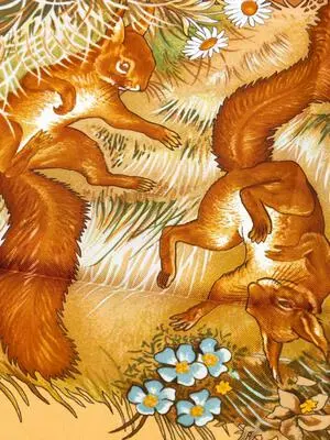 Hermès 20th Century Les Quatre Saisons Silk Scarf 90 Scarves