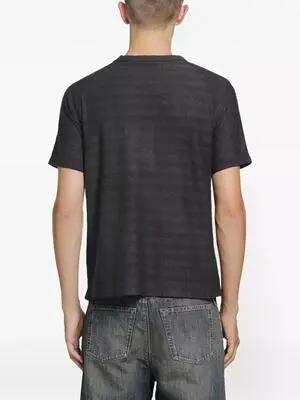 Our Legacy Arcade T-shirt Night Soil Veil Wool Stripe - Black