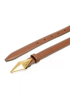 JIMMY CHOO Diamond Clasp Belt - Brown