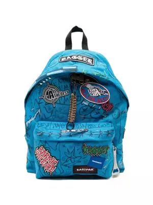 DAGGER X Eastpak Patch-detail Graffiti-print Backpack - Blue