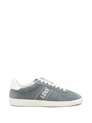 Moschino Cloud25 Logo-print Suede Sneakers - Blue