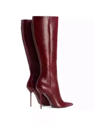 Paris Texas Lidia Python-effect Calfskin Boots