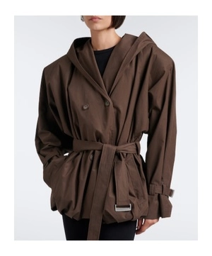 Magda Butrym Belted Hooded Cotton Jacket
