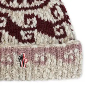 Moncler Alpaca Wool Blend Beanie With Pom Pom