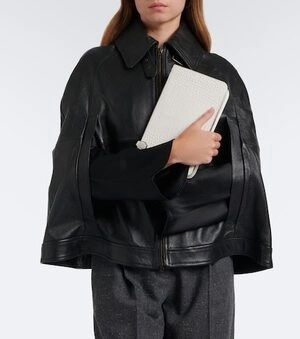 7 For All Mankind Leather Cape