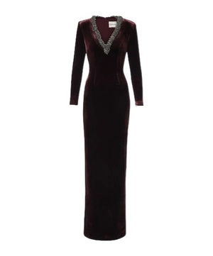 Roland Mouret Embellished Velvet Gown