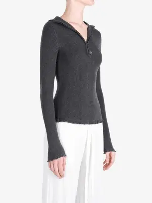 Cecilie Bahnsen Zip-up Knit Top