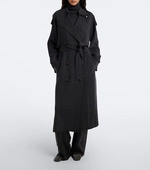 Jardin Des Orangers Belted Double-breasted Wool And Cashmere Coat