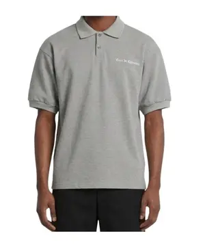 WILLY CHAVARRIA Oversized Football Polo Shirt - Gray