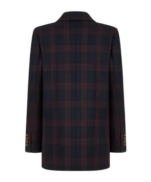 BLAZÉ MILANO Everynight Checked Double-breasted Blazer