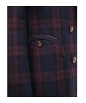 BLAZÉ MILANO Everynight Checked Double-breasted Blazer