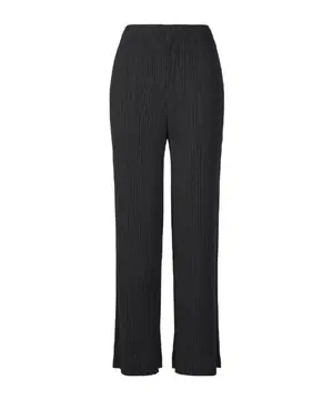 Issey Miyake Hatching Pleats Trousers - Black