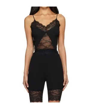 ANINE BING Tina Lace-trim Tank Top