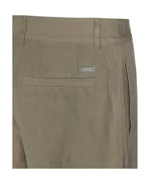 Armani Exchange Straight-leg Linen Bermuda Shorts