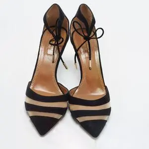 AQUAZZURA Mesh Ankle-tie Pumps