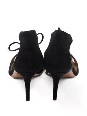 AQUAZZURA Mesh Ankle-tie Pumps