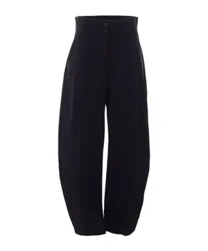Pinko Belted Pintuck Trousers - Navy Blue