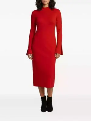 Solace London Ami Flared-sleeve Midi Dress