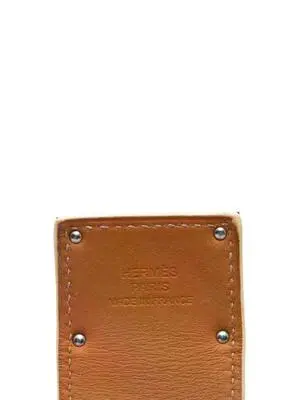 Hermès 2014 Epsom And Palladium Plated Kelly Dog Cuff Bracelet Costume Bracelet