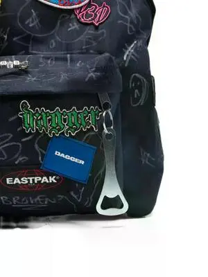 DAGGER X Eastpak Patch-detail Graffiti-print Backpack