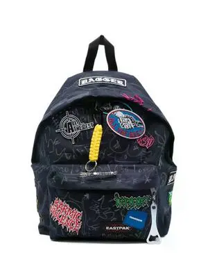DAGGER X Eastpak Patch-detail Graffiti-print Backpack - Blue