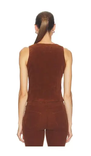 L'Agence Yelena Vest In Brown