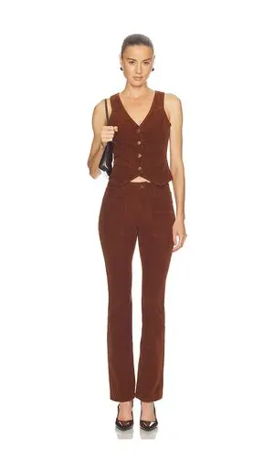 L'Agence Yelena Vest In Brown