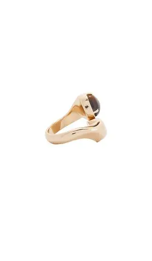 Ettika Oval Stone Dome Ring In Metallic Gold
