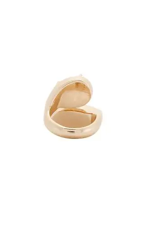 Ettika Oval Stone Dome Ring In Metallic Gold