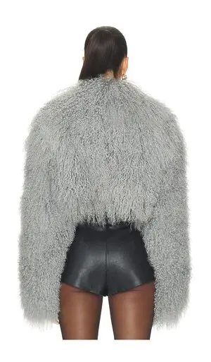 OW Celia Crop Fur Jacket