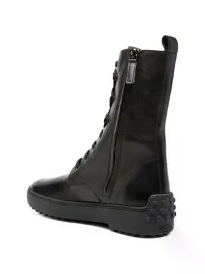 TOD'S Lace-up Leather Ankle Boots