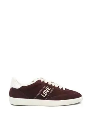 Moschino Logo-print Suede Sneakers - Red