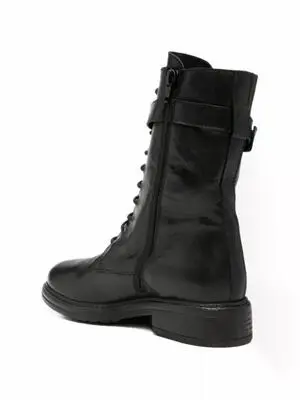 PAOLA PARISI Buckle-strap Lace-up Boots