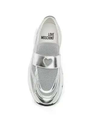 Moschino Stardust60 Heart-motif Metallic Sneakers