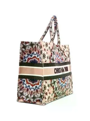 Dior Book Kaleidiorscopic Canvas Large Tote Bag