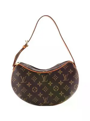 LOUIS VUITTON Croissant Handbag Monogram Canvas Pm Hobo Bag - Brown