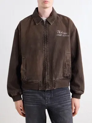 NAHMIAS Wipeout Distressed Cotton-twill Jacket