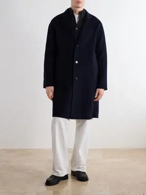 Nn07 Kendrick 8447 Brushed Woven Wool-blend Coat