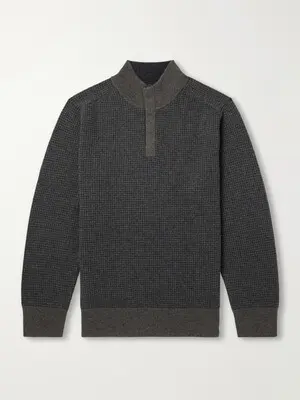 N.peal Houndstooth Cashmere Sweater - Gray