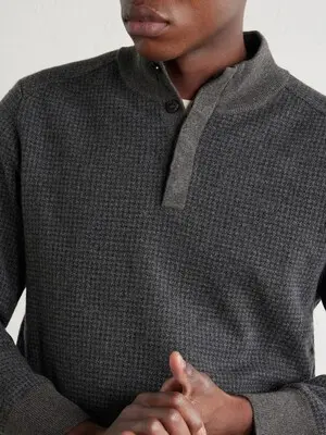 N.peal Houndstooth Cashmere Sweater