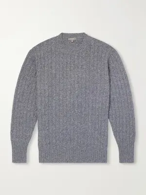 N.peal Thames Cable-knit Cashmere Sweater - Gray