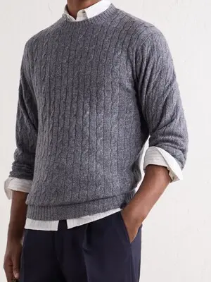 N.peal Thames Cable-knit Cashmere Sweater