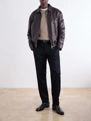 Canali Straight-leg Wool-flannel Trousers