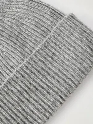 Anderson & Sheppard Ribbed Cashmere Beanie