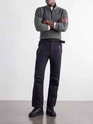 Bogner Dwayne Ribbed Wool And Cashmere-blend Half-zip Ski Mid-layer