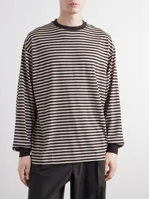 KAPTAIN SUNSHINE Striped Wool-jersey T-shirt